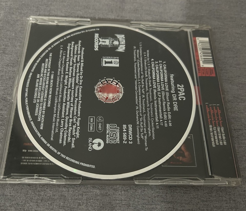 2Pac ft Dr Dre - California Love CD Single *RARE* | eBay UK