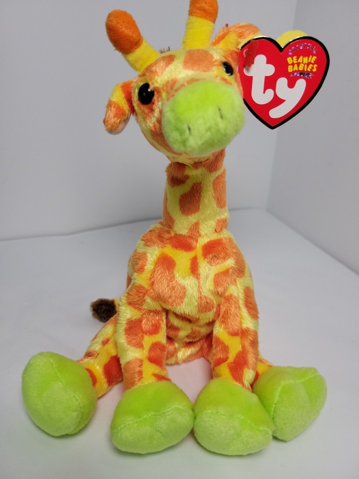 3 Ty Beanie Babies SUNNIE Topper Giraffiti Giraffes MINT Condition Mint ...