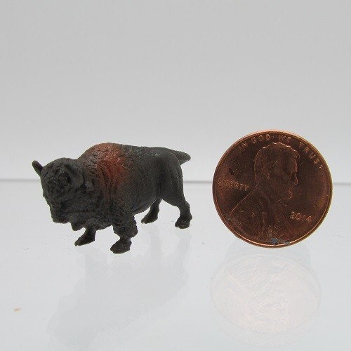 Dollhouse Miniature Plastic Rubber Toy Bison / Buffalo MUL6032 | eBay