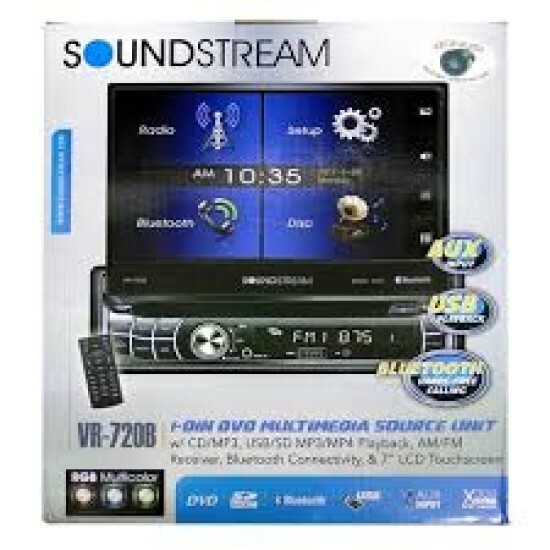 Soundstream VR75XB 7 inch Screen 1Din Bluetooth RMS Marine Tower for ...