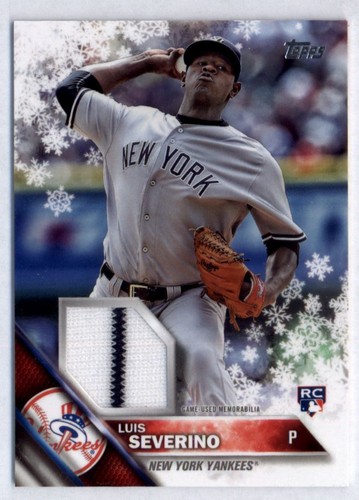 2016 Topps Holiday Baseball Relics Luis Severino Rookie New York ...