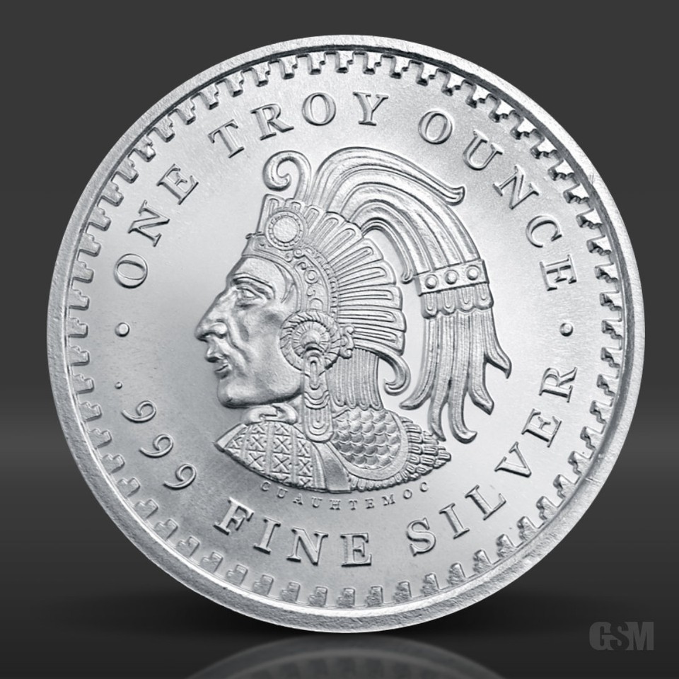 1 oz Aztec Calendar Silver Round .999 fine Silver Bullion 1 Troy Ounce ...