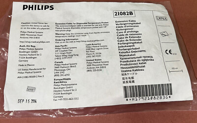 Philips 21082 B Temperature Probes, Long (10') Adapter Cable, Reusable | eBay