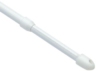 TELESCOPIC WHITE COATED METAL SPEEDY EXTENDING CURTAIN NET RODS POLES ...