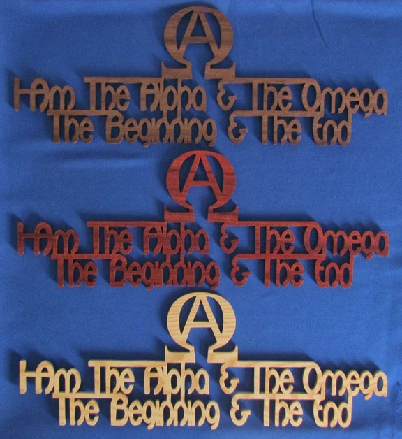 Wood Sign Alpha Omega