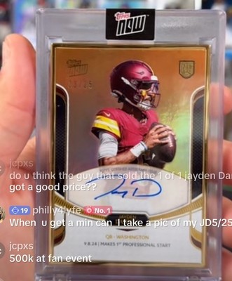 2024 Topps Now Rookie Campaign QB Lot Bo Nix, Drake Maye, Caleb ...