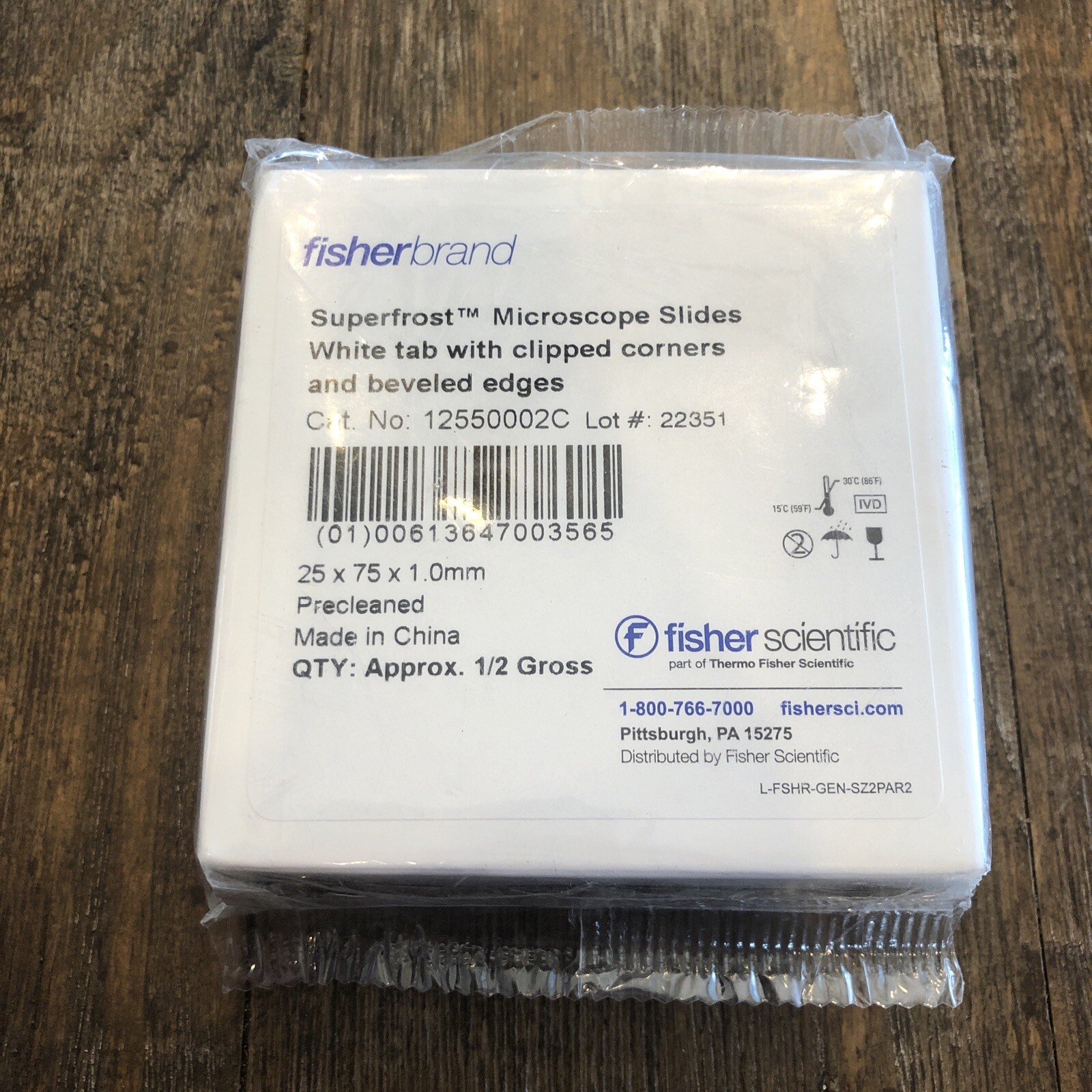 Fisherbrand Superfrost Microscope Slides White Tab 1255014 for sale ...