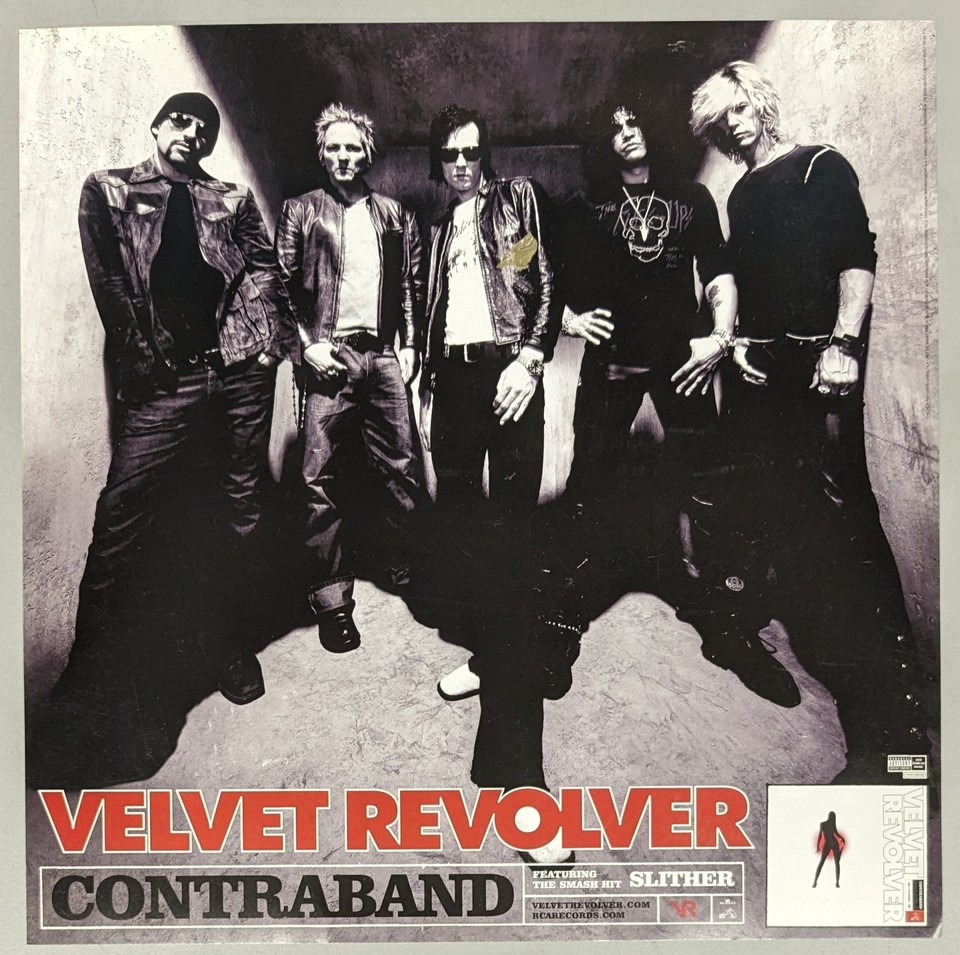 2004 Velvet Revolver Contraband RCA 12 x 12 Double Sided Promo Poster ...