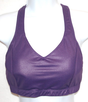 Moving Comfort Medium Purple Molded Soft Cup Wire Free Racerback Sports ...