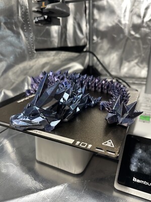 Articulated Crystal Dragon - RGB Color Scheme - 3D Printed - 21 1/2 ...