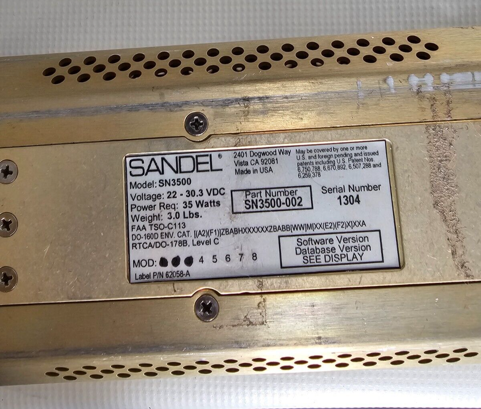 Sandel SN3500 Primary Navigation Display With LED-Backlit Display | eBay
