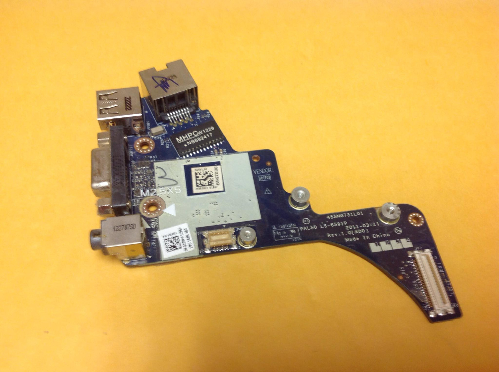 LS-6591P Dell Latitude E6420 Audio Ethernet USB Port Board LS-6591P ...