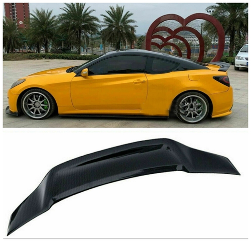 Real Carbon Fiber Trunk Rear Spoiler Wing Trim For Hyundai Genesis ...