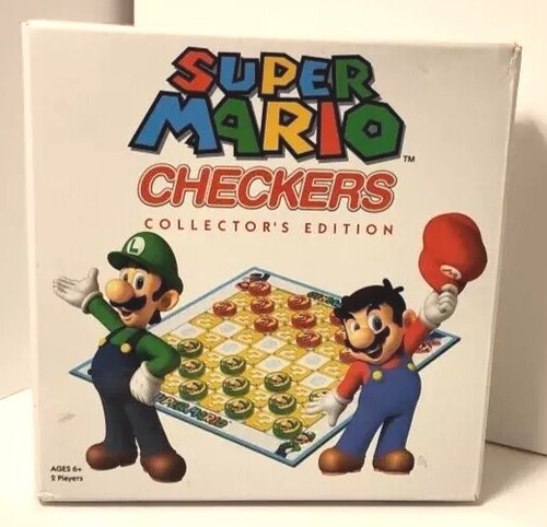 Super Mario Brothers Checkers Collector's Edition Board Game Nintendo ...