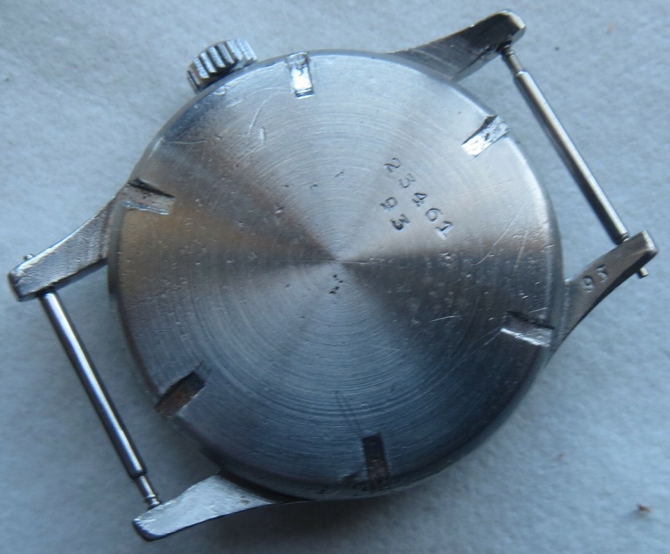 Longines Military wristwatch steel case screw back load manual original ...