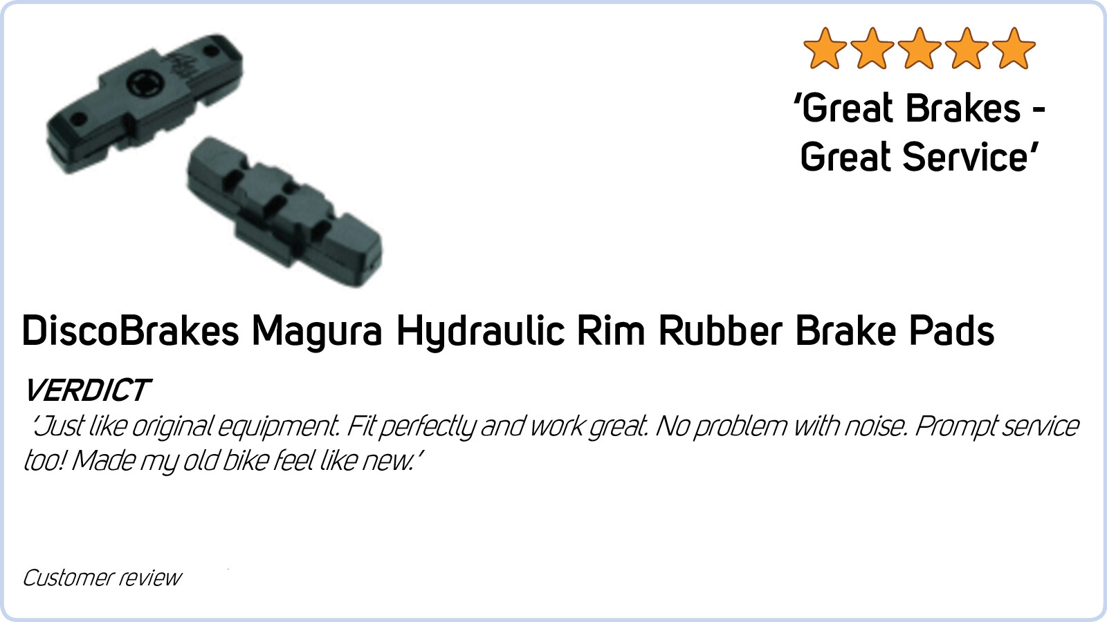 Magura Compatible Hydraulic Rim Rubber Brake Pads HS11 HS22 HS33 HS66 ...