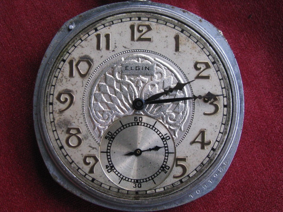 Vintage Elgin 12s 7j Open Faced Pocket Art Deco Watch, circa 1930 | eBay