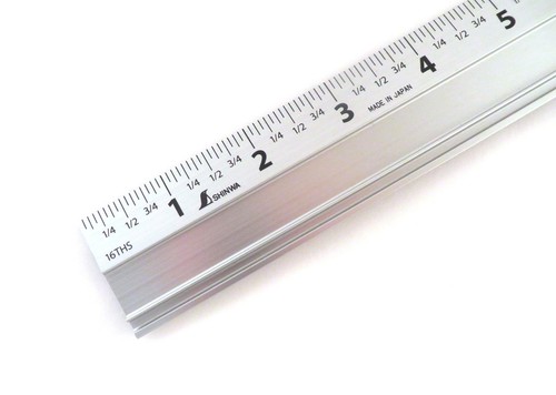 Shinwa 24" Extruded Aluminum Cutting Rule Ruler Gauge With Non Slip ...