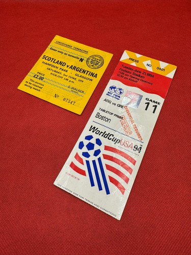 Diego Maradona First and Last Argentina Goal Tickets TICKET | eBay