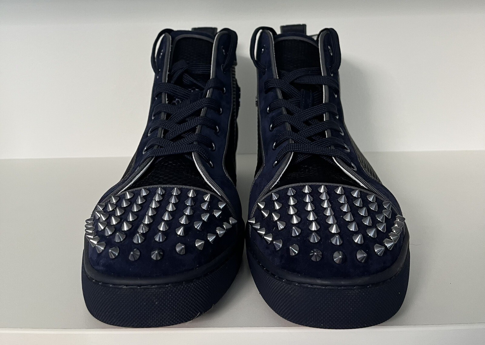 Christian Louboutin Lou Spike/Orlato Flat Navy sneake… - Gem