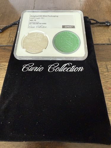 2009 MS 70 Curio Collection American Silver Eagle (ASE) w/bag Flawless ...