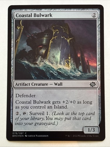 MTG The Brothers' War Coastal Bulwark Foil 076/287 NM | eBay