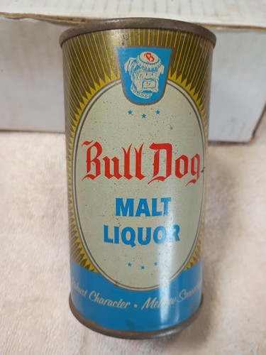 Bull dog malt liquor flat top beer can , EMPTY | eBay