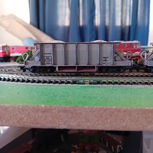 N gauge Scratchbuilt hopper ballast wagons with brake van | eBay UK