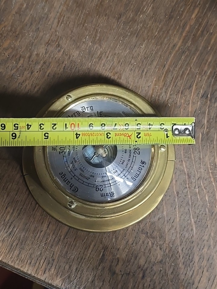Antique Brass Barometer Used Condition | eBay UK