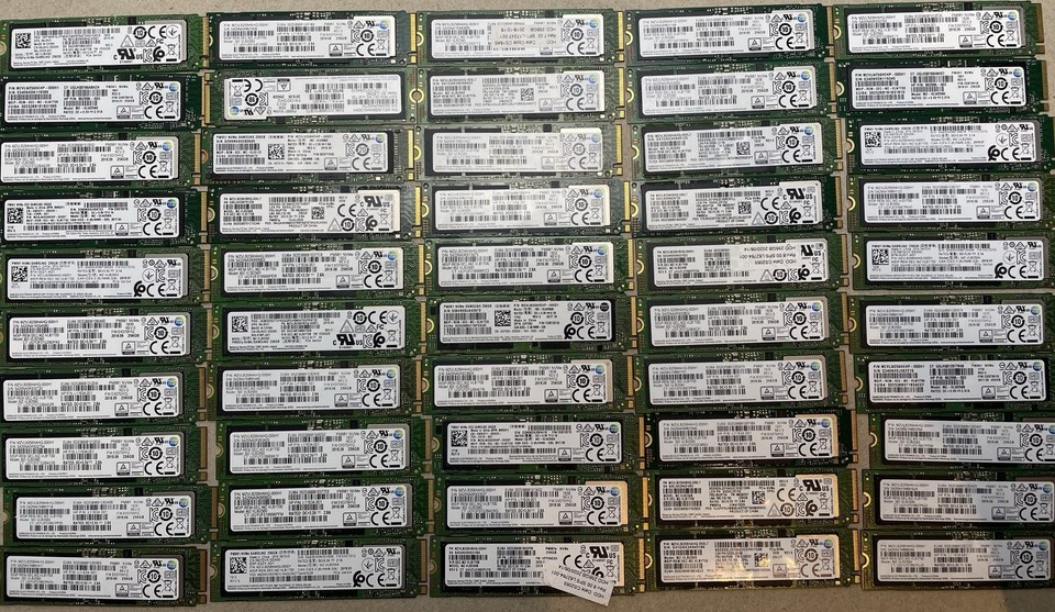 Bulk Lot of (100) Samsung 256GB NVMe SSD PCIe Solid-State Drives | eBay