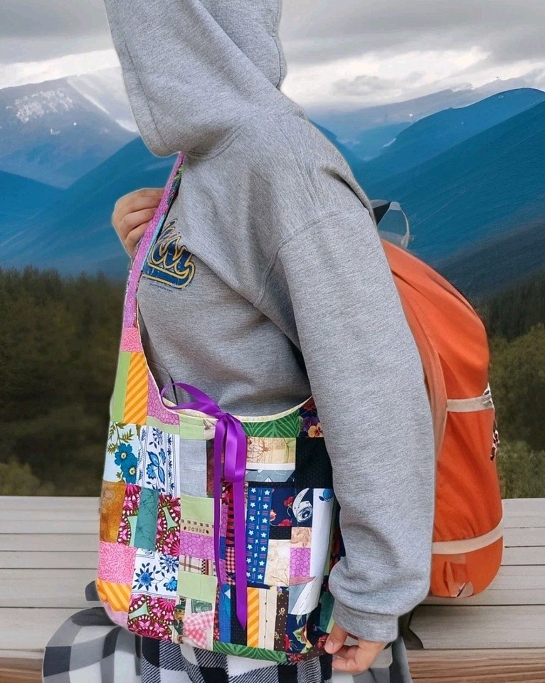 Patchwork Hobo Crossbody Handbag - Crazy Quilt Patchwork Sling Handmade ...