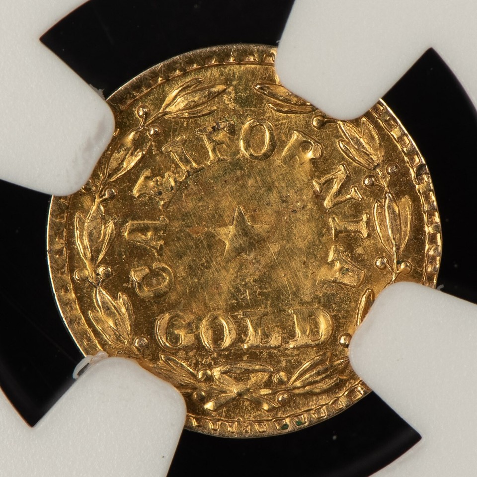 1854-Dated California Gold Token Indian Wreath #4a Round - NGC MS 64 ...
