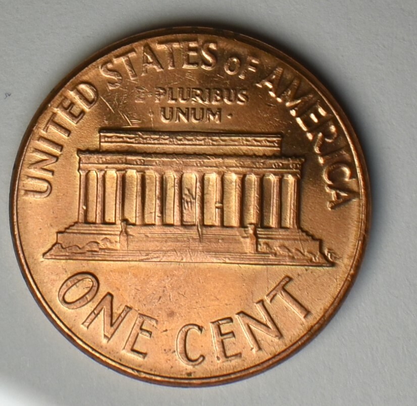 1967 Lincoln Penny no mint mark Error L Rim Multi Error Broad/ Strike ...