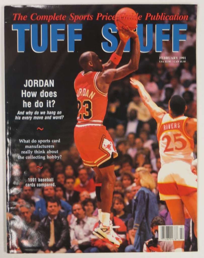February 1991 TUFF STUFF Price Guide w/ Michael Jordan on Cover US#698 ...