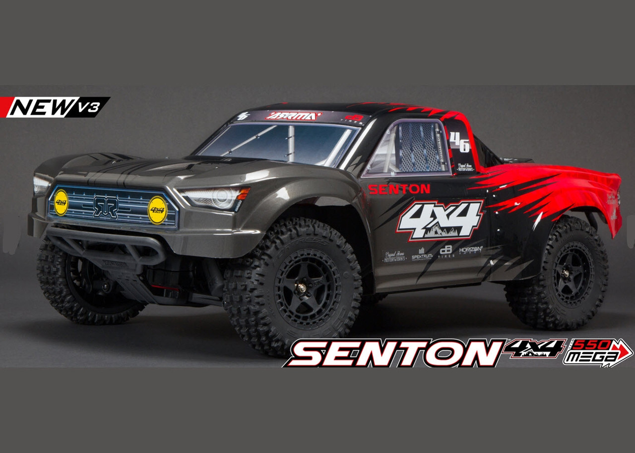Arrma Senton (V3) 4x4 Mega 550 1/10 Short Course Truck RTR (Red ...