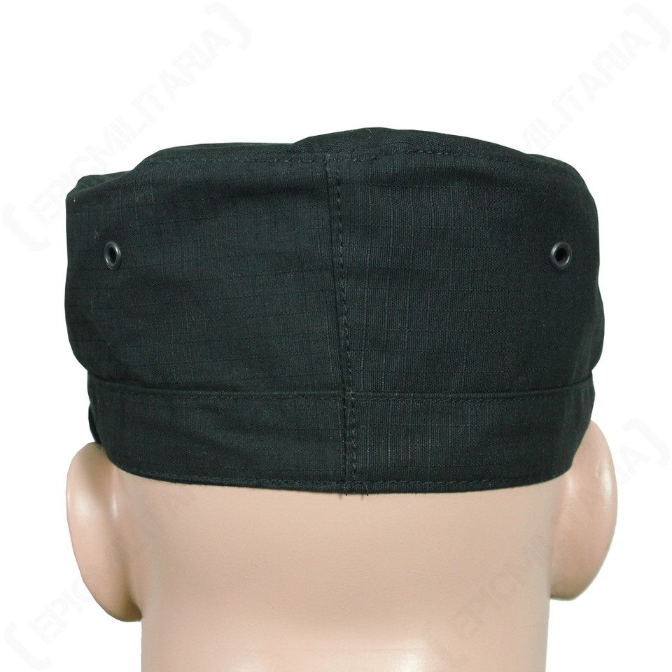 US Black BDU Cap - American Army Style Field Hat Ripstop Military New ...