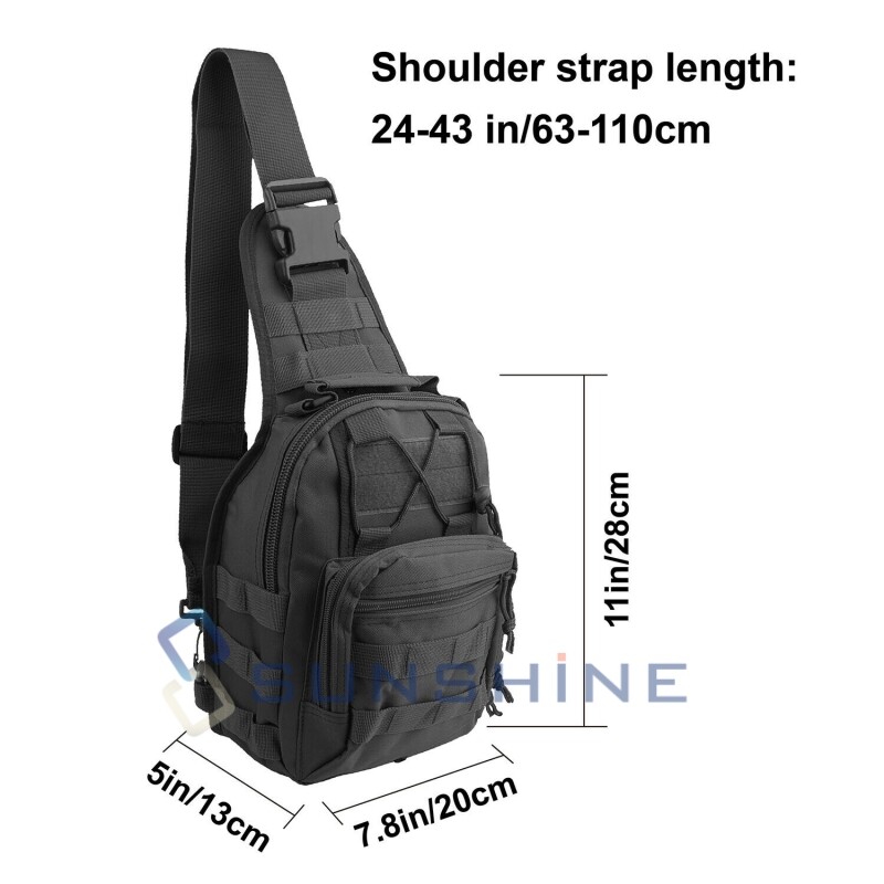 Men's Military Canvas Chest Satchel School 11x9x7" Laptop Shoulder ...