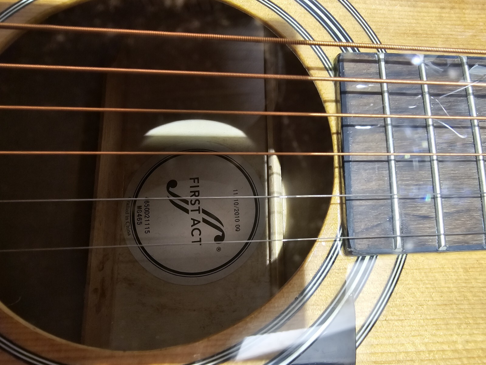 First Act Acoustic Guitar MG465 Beige Brown Guitar New In Box | eBay