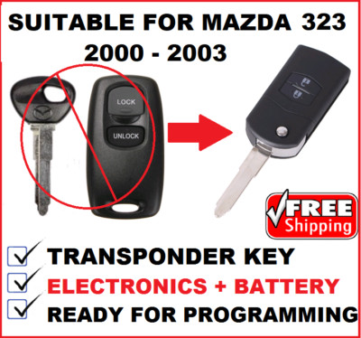 Remote Car Key Flip car key suitable for Mazda 323 2000 to 2003 - 41601 ...