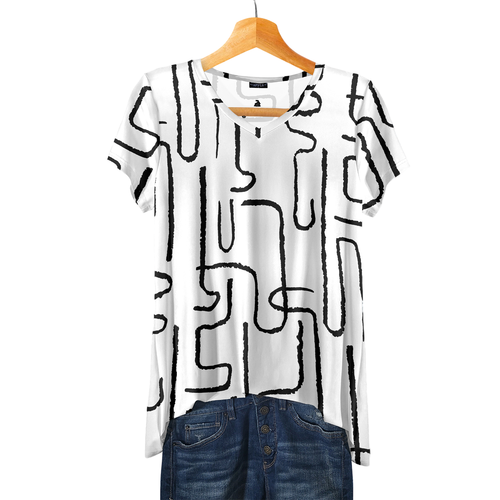 Bon Apple Tea Women's Short Sleeve V-neck Top | eBay