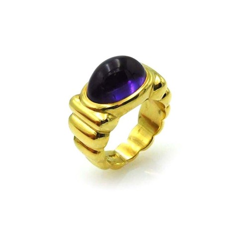 Elizabeth Rand 18k Yellow Gold Amethyst Ring - Size 6 | eBay
