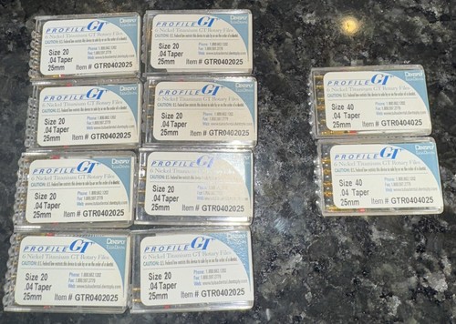 New Profile GT NiTi Rotary Files .04 Taper, Size 20 and 40, all 25mm ...