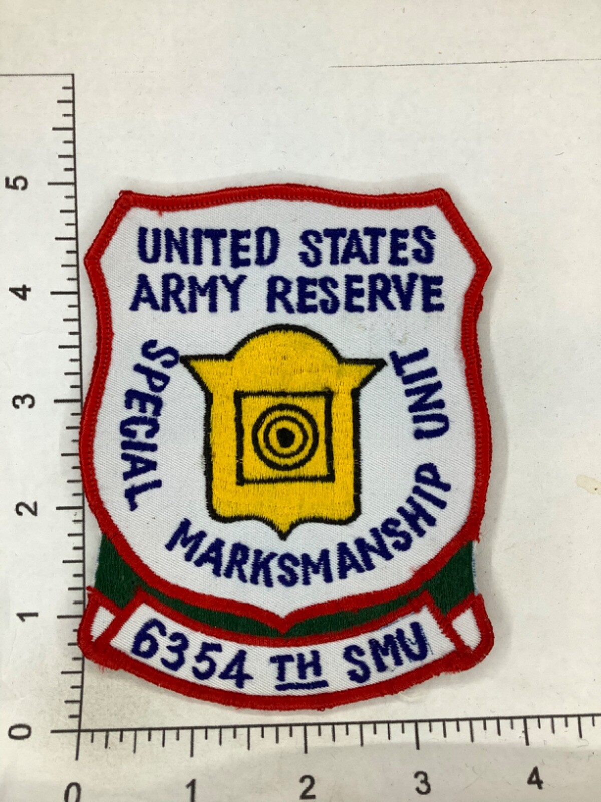 LARGE BEAUTIFUL VINTAGE USAR SPECIAL MARKSMANSHIP UNIT 6354TH SMU PATCH ...