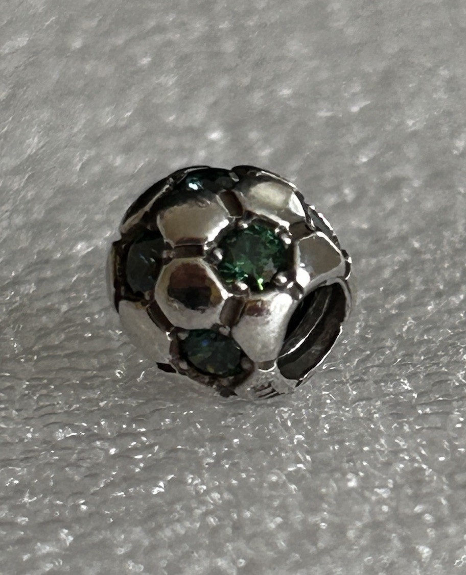 Authentic Pandora 🌟Green Football / Soccer ball Char… - Gem