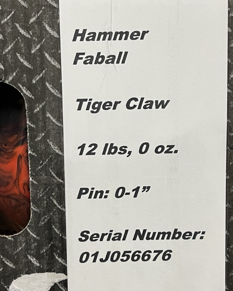 Hammer fab Tiger Claw 12 lb Bowling Ball New without Original Box | eBay