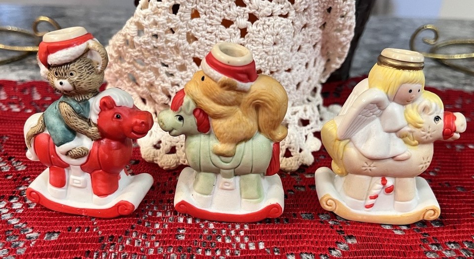 Jasco Twinkle Tree Rocker Ornaments Porcelain Light Cover Set 3 ...