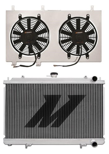 MISHIMOTO ALUMINUM RADIATOR + FAN SHROUD KIT FOR 1995-1998 NISSAN 240SX ...