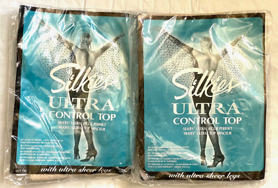 2 Packs Silkies Ultra Pantyhose Sheer Large Off White Ivory New #030309 ...