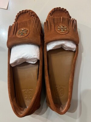 Tory Burch Snyder Fringe Moccasin in Natural Suede - size 6.5 New in ...
