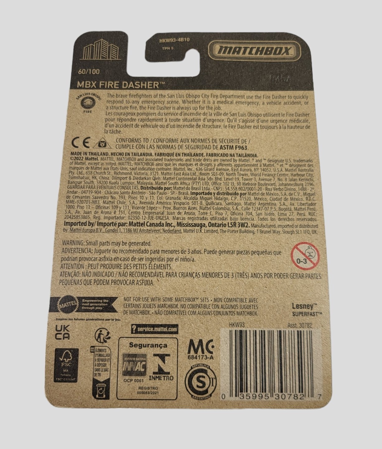 MATCHBOX MBX FIRE DASHER Firetruck 60/100 Yellow DieCast 1:64 Rescue ...